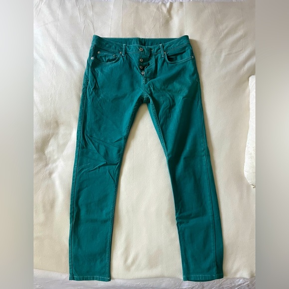 Topman | Pants | Topman Turquoise Straight Leg Pants | Poshmark